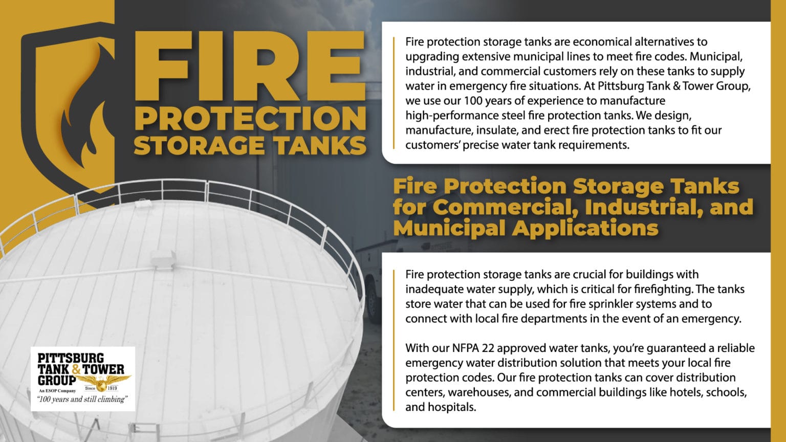 Fire Protection Water Storage Tank | Pittsburg Tank & Tower Group
